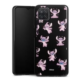 DeinDesign Galaxy A12 Handy Silikon H&uuml;lle Case schwarz Handyh&uuml;lle Lilo & Stitch Angel Disney