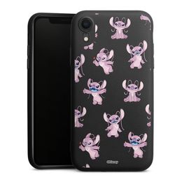 DeinDesign iPhone Xr Handy Premium Silikon H&uuml;lle Handyh&uuml;lle schwarz Case Lilo & Stitch Angel Disney Silikon Premium Case