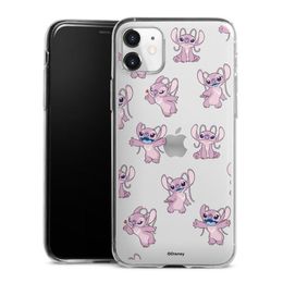DeinDesign iPhone 11 Handy Slim Case Silikon Handyh&uuml;lle transparent H&uuml;lle extra d&uuml;nn Lilo & Stitch Angel Disney Silikon Slim Case