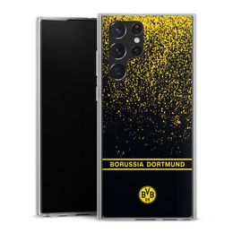 DeinDesign Galaxy S22 Ultra Handy Silikon H&uuml;lle Case transparent Handyh&uuml;lle Ombre Borussia Dortmund Bvb Silikon Case