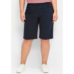 sheego Damen Bermudas, Blau, Gr. 52, Shorts, Material: Baumwolle