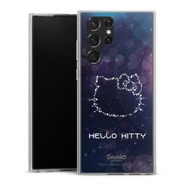 DeinDesign Galaxy S22 Ultra Handy Silikon H&uuml;lle Case transparent Handyh&uuml;lle Merchandise Hello Kitty Weltall Silikon Case