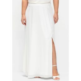sheego Gro&szlig;e Gr&ouml;&szlig;en A-Linien-Rock mit Seitenschlitz, offwhite, Gr&ouml;&szlig;e 54 - Damen