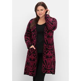Damen Longstrickjacke, Schwarz, Gr. 40/42, sheego by Joe Browns, Strickjacken, Material: Polyacryl