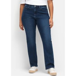 sheego Damen Gerade Jeans mit TruTemp365 Fasern, dark blue denim, Gr&ouml;&szlig;e 48