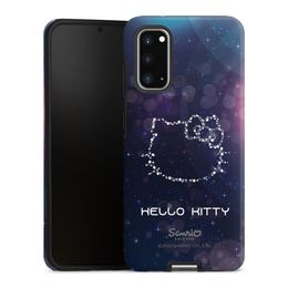 DeinDesign Galaxy S20 Handy Panzer Handyh&uuml;lle robuste Outdoor H&uuml;lle Schutzh&uuml;lle matt Merchandise Hello Kitty Weltall Tough Case