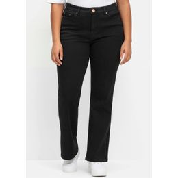 sheego Gro&szlig;e Gr&ouml;&szlig;en Jeans mit Bodyforming-Effekt, Bootcut, dark blue denim, Gr&ouml;&szlig;e 58 - Damen