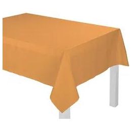 Tischdecke ADAM "Uni Collection" Gr. 6, gelb (curry), B:145cm L:190cm, Bio-Baumwolle, Tischdecken, Tischdecke, aus 100% Bio-Baumwolle