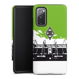 DeinDesign Galaxy S20 FE 5G Handy Panzer Handyh&uuml;lle robuste Outdoor H&uuml;lle Schutzh&uuml;lle gl&auml;nzend Borussia M&ouml;nchengladbach Merchandise Stadium Tough Case