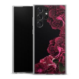 DeinDesign Galaxy S22 Ultra Handy Silikon H&uuml;lle Case transparent Handyh&uuml;lle Vintage Rose Pink Silikon Case