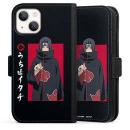 DeinDesign Galaxy A51 Handy Klapph&uuml;lle Handyh&uuml;lle aus Kunst Leder schwarz Flip Case Official Licensed Product Itachi Uchiha Naruto Shippuden Sideflip mit Lasche
