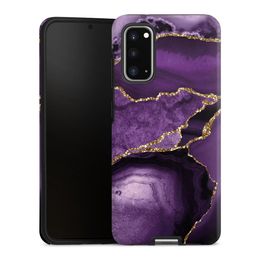 DeinDesign Galaxy S20 Handy Panzer Handyh&uuml;lle robuste Outdoor H&uuml;lle Schutzh&uuml;lle matt Pink Glitzer Marble Tough Case