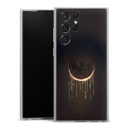DeinDesign Galaxy S22 Ultra Handy Silikon H&uuml;lle Case transparent Handyh&uuml;lle Full Moon Moon Light Silikon Case