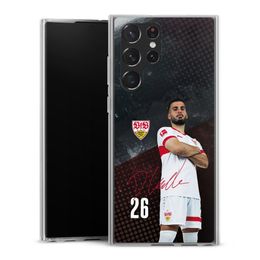DeinDesign Galaxy S22 Ultra Handy Silikon H&uuml;lle Case transparent Handyh&uuml;lle Official Licensed Product Deniz Undav Vfb Stuttgart Silikon Case