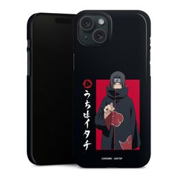 DeinDesign iPhone 15 Plus Handy Premium Case Smartphone Handyh&uuml;lle Schutzh&uuml;lle gl&auml;nzend Official Licensed Product Itachi Uchiha Naruto Shippuden Premium Case