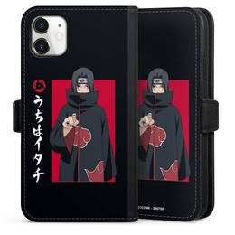 DeinDesign iPhone 11 Handy Klapph&uuml;lle Handyh&uuml;lle aus Kunst Leder schwarz Flip Case Official Licensed Product Itachi Uchiha Naruto Shippuden Sideflip mit Lasche
