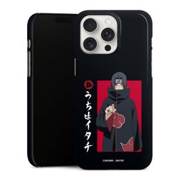 DeinDesign iPhone 15 Pro Max Handy Premium Case Smartphone Handyh&uuml;lle Schutzh&uuml;lle gl&auml;nzend Official Licensed Product Itachi Uchiha Naruto Shippuden Premium Case