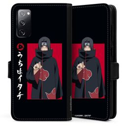 DeinDesign Galaxy S20 Handy Klapph&uuml;lle Handyh&uuml;lle aus Kunst Leder schwarz Flip Case Official Licensed Product Naruto Shippuden Itachi Uchiha Sideflip mit Lasche