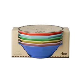 Rice Melamin Suppenschalen 6er-Set &Oslash; 18,5 cm, H&ouml;he 5,5 cm, bunt skandinavische Deko Online Shop