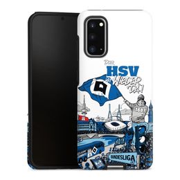 DeinDesign Galaxy S20 Handy Panzer Handyh&uuml;lle robuste Outdoor H&uuml;lle Schutzh&uuml;lle matt Ascent Hamburger Sv Official Licensed Product Tough Case