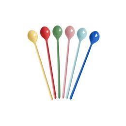 Rice Melamin Latte L&ouml;ffel Set &ndash; Bunt (6er-Set) 19 cm skandinavische Deko Online Shop
