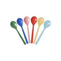 Rice Melamin Teel&ouml;ffel-Set bunt &ndash; 6 St&uuml;ck 14,5 cm skandinavische Deko Online Shop