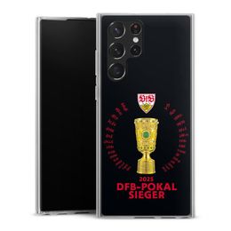 DeinDesign Galaxy S22 Ultra Handy Silikon H&uuml;lle Case transparent Handyh&uuml;lle Trophy Official Licensed Product Vfb Stuttgart Silikon Case