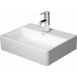 Duravit DuraSquare Handwaschbecken 45 cm 0732450041 Wei&szlig;, DuraCeram&reg;, 450x350 mm, ohne &Uuml;berlauf, mit Hahnloch