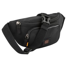 Bauchtasche Camel Active "City", Damen, Gr. B/H/T: 31cm x 13,5cm x 9,5cm, schwarz, Nylon, kontrastfarbene Details, Taschen, passender urbaner Begleiter mit kleinen reflektierenden Details