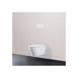 Duravit D-Neo Wand-WC Set 45770900A1 Rimless, Tiefsp&uuml;ler, WC mit WC-Sitz, Durafix Befestigung, Wei&szlig; Hochglanz