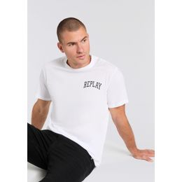 T-Shirt Replay, Damen, Gr. XL, wei&szlig;, Jersey, Obermaterial: 100% Baumwolle, Basic, oversize, Rundhals, Shirts T-Shirt