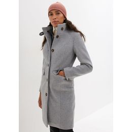 bonprix Wintermantel 2in1 Optik, grau, Gr.38, Bequemer Wintermantel mit 2-in-1 Optik