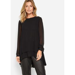 bonprix Vokuhila Long-Tunika, schwarz, Gr.38, elegante Vokuhila Long-Tunika