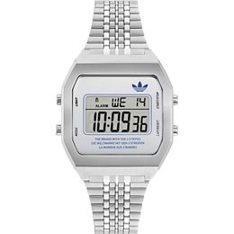 Digitaluhr adidas originals "DIGITAL TWO", silber (silberfarben), Armbanduhren, Damen, Digitaluhr, Armbanduhr, Quarzuhr, Damenuhr, Herrenuhr, unisex, Edelstahlarmband