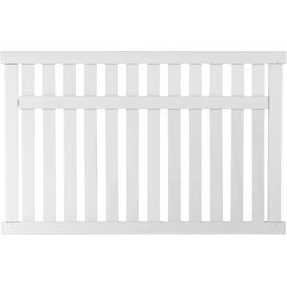 Gartenzaun Plus "Country", wei&szlig;, H:96cm L:150cm, Massivholz, Stahl, Zaunelemente, H&ouml;he: 96 cm, Gesamtl&auml;nge: 4,86 bis 23,94 m, zum Einbetonieren