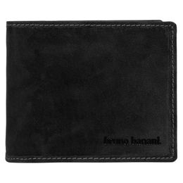 Geldb&ouml;rse Bruno Banani, Herren, schwarz, Leder, leicht gl&auml;nzend, unifarben, Kleinlederwaren, echt Leder