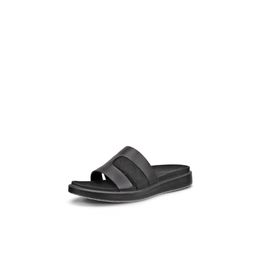 Pantolette Ecco "Ecco FLOWT W", Damen, Gr. 42, schwarz, Leder, Schuhe Pantolette, Sommerschuh, Hausschuh, Freizeitschuh, Keilabsatz, zum Schlupfen