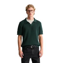 Marc O'Polo Poloshirt MARC O'POLO DENIM "mit luftiger Strickstruktur", Herren, Gr. L, dunkelgr&uuml;n 2847, Obermaterial: 100% Baumwolle, unifarben, relaxed fit, Shirts