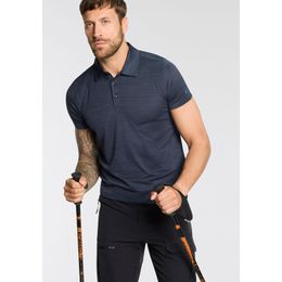 Poloshirt Killtec "MN PL SHRT", Herren, Gr. L, blau (dunkelnavy), Obermaterial: 94% Polyester, 6% Elasthan, Shirts, sportlicher Stil, schnelltrocknendes Funktionsmaterial