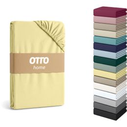 Spannbettlaken OTTO HOME "Physalis Topper COMFORT", gelb, B:200cm L:200cm, Jersey, Obermaterial: 100% Baumwolle, Bettlaken, Spannbettlaken, bis 10 cm H&ouml;he, Bettlaken, Laken, in Comfort & Premium Qualit&auml;t