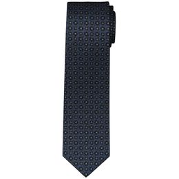 Krawatte OLYMP, Herren, blau (marine), Web, Seide, Krawatten, gemustert, 6,5 cm
