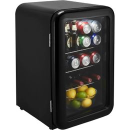 Hanseatic Getr&auml;nkek&uuml;hlschrank "HBC68ERBH", Energieeffizienz: E (A-G), silber (schwarz), B:44cm H:68cm T:47,5cm, K&uuml;hlschr&auml;nke, inkl. 3 Jahre Herstellergarantie