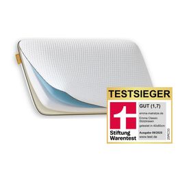Nackenst&uuml;tzkissen EMMA "EMMA Classic St&uuml;tzkissen", wei&szlig;, B:40cm H:12cm L:80cm, Bezug: 98% Polyester, 2% Elasthan, Kopfkissen, 3-schichtiger, wendbar und individuell einstellbar, Topseller