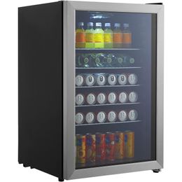 Hanseatic Getr&auml;nkek&uuml;hlschrank "HBC115ECBH", Energieeffizienz: E (A-G), silber (schwarz), B:54cm H:84,5cm T:55cm, K&uuml;hlschr&auml;nke, inkl. 3 Jahre Herstellergarantie