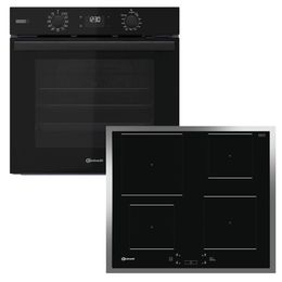 Bauknecht Backofen-Set "BAKO 800 Pyro Steam", Energieeffizienz: A+ (A+++-D), schwarz, Herdsets, GentleSteam &ndash; f&uuml;r ein saftiges Inneres und ein knuspriges &Auml;u&szlig;eres