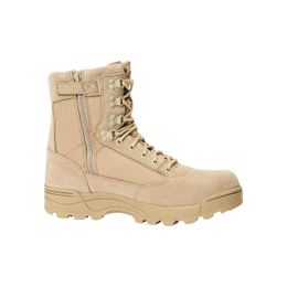Stiefel Brandit "Brandit Tactical Zipper Boots", Damen, Gr. 42, camel, Kunstfaser, unifarben, Schuhe Stiefel