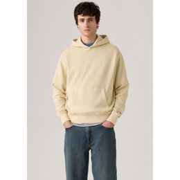 Levi's Hoodie LEVI'S "THE AUTHENTIC HOODIE", Herren, Gr. XL, grau (fog garment dye fog), Sweatware, Obermaterial: 88% Baumwolle, 12% Polyester, unifarben, relaxed fit normal, ohne Ausschnitt, B&uuml;ndchen, Sweatshirts Hoodie, mit kleiner Ton-in-Ton Logostickerei auf der Brust