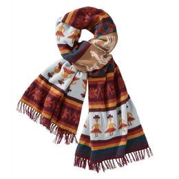 Achiy Handgestrickter Alpaka-Schal, Damen, aus Alpaka