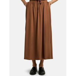 Midirock LIBERT&Eacute; ESSENTIEL "Libert&eacute; Essentiel Skirt ALMA", Damen, Gr. L/XL, milk chocolate, Obermaterial: 90% Polyester, 10% Elasthan, R&ouml;cke