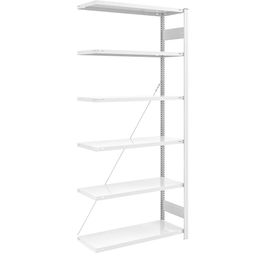 eurokraft pro AntiBak&reg;-Steckregal, antibakteriell, Regalh&ouml;he 2500 mm, Anbauregal, Fachbodenbreite 1000 mm, Fachbodentiefe 500 mm
